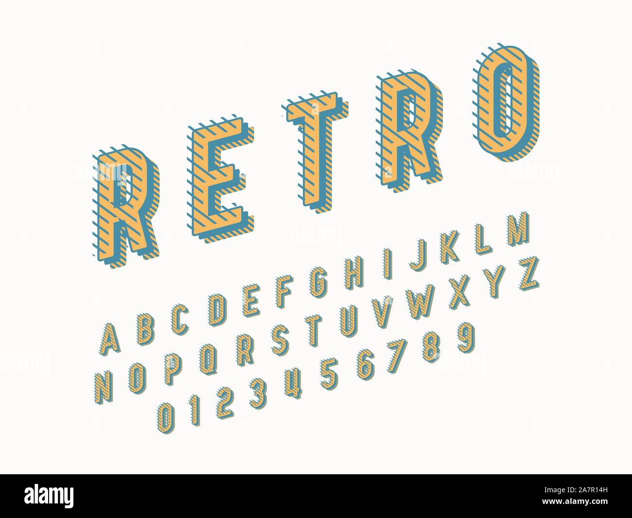 Retro color font and alphabet. Stock vector Stock Vector Image & Art ...