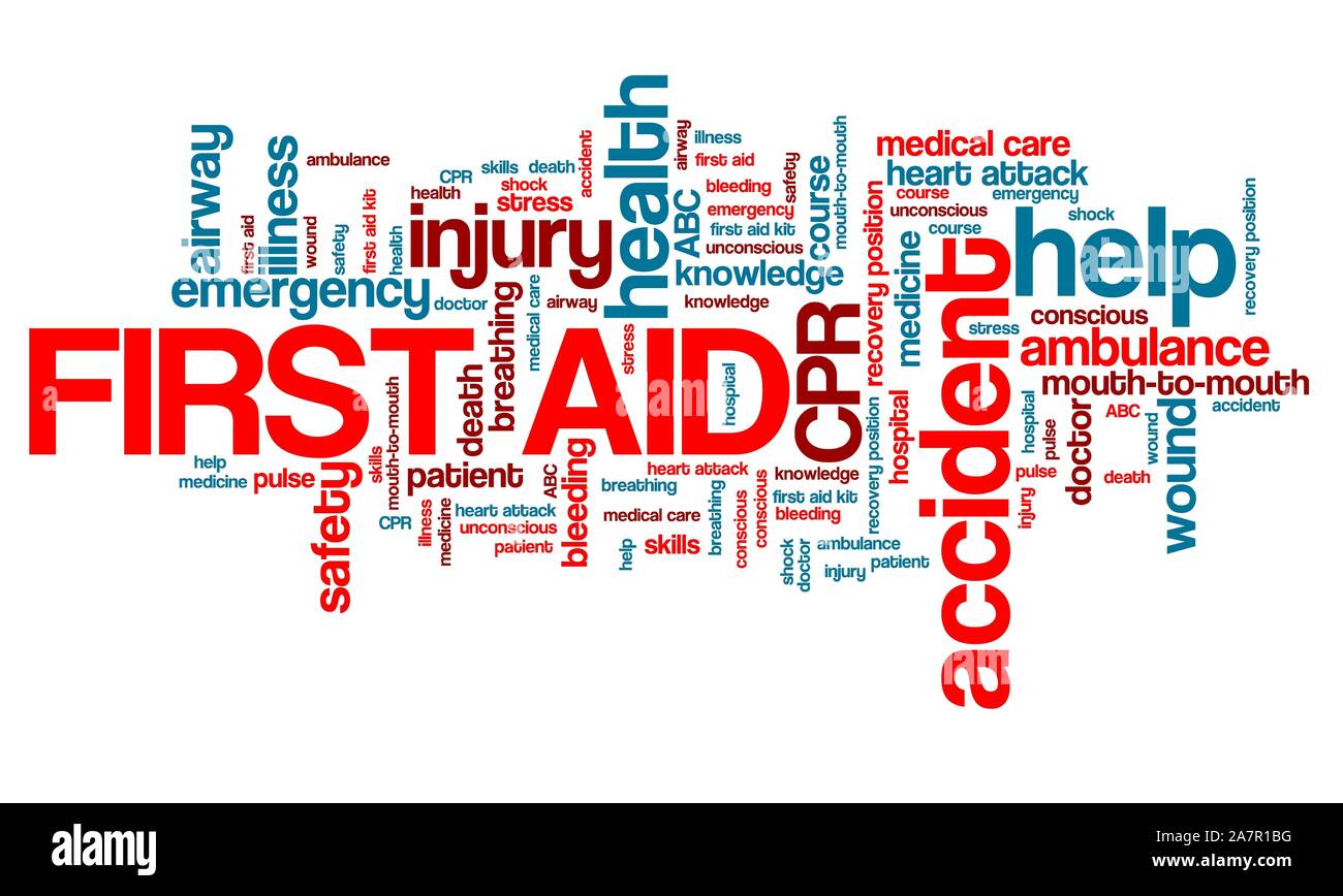 First aid - health concepts word cloud illustration. Word collage ...