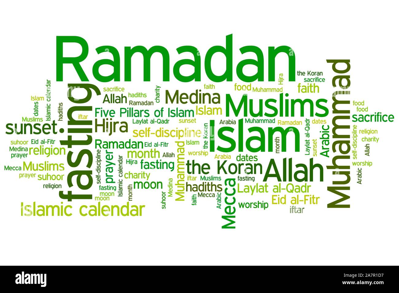 Ramadan concepts word cloud illustration. Word collage concept Stock ...