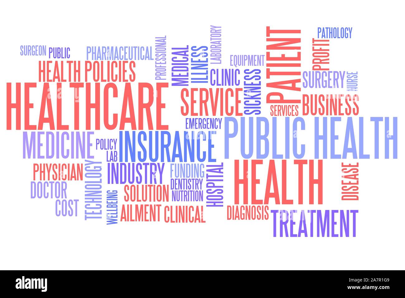 Healthcare and medicine word cloud illustration. Word collage concept ...