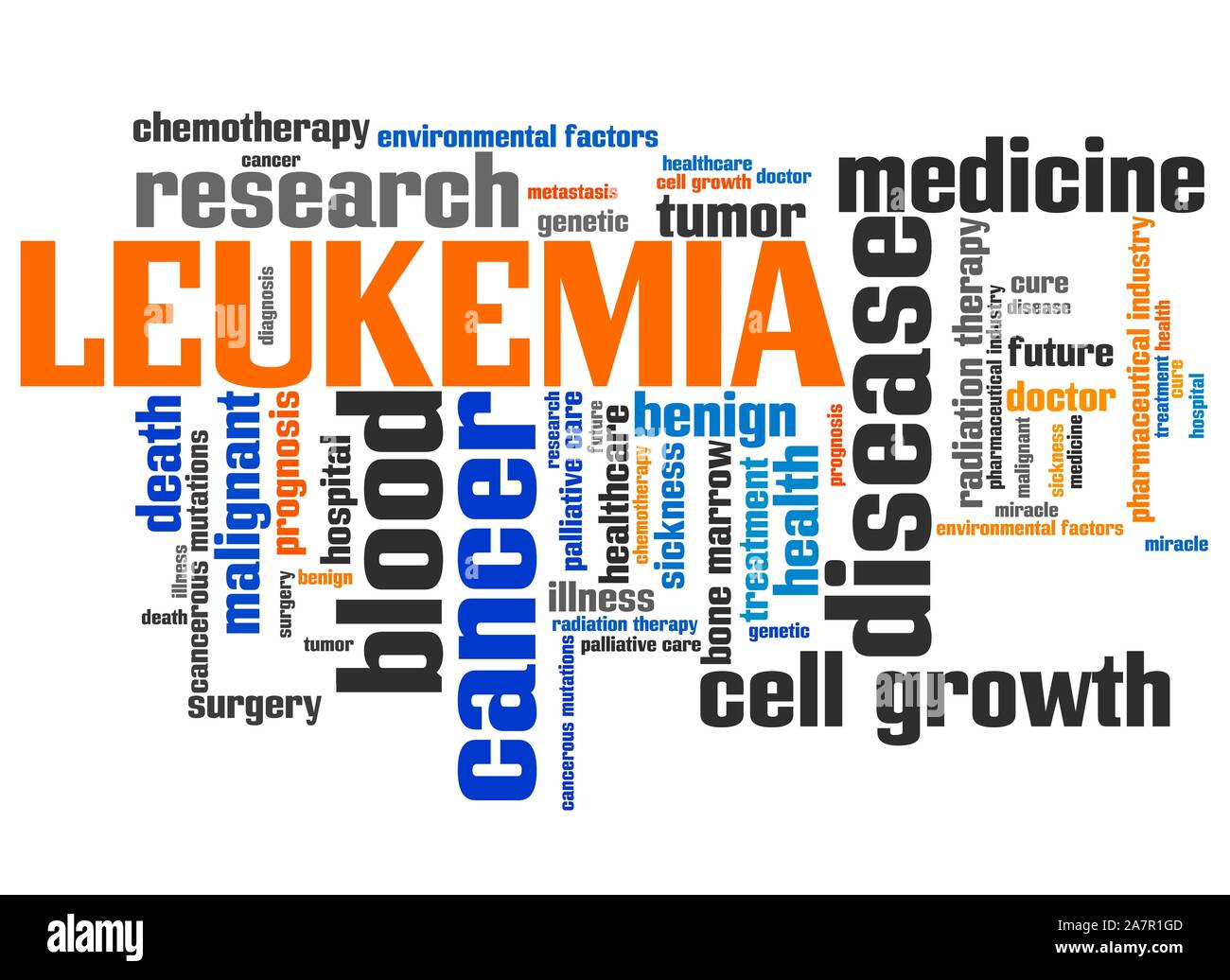 Leukemia word collage concept. Serious illness cancer treatment Stock ...