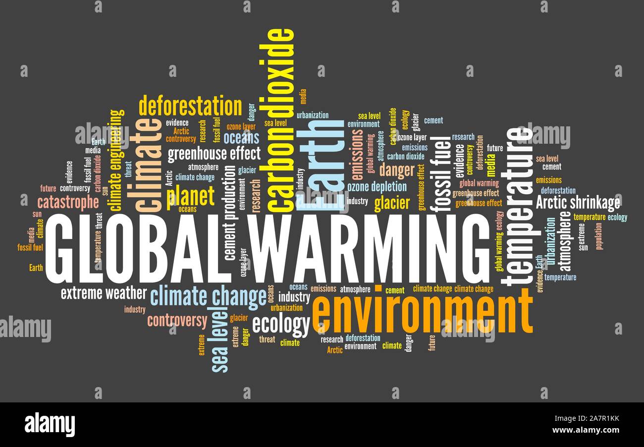 Global warming word cloud. Climate change concept. Earth climate ...