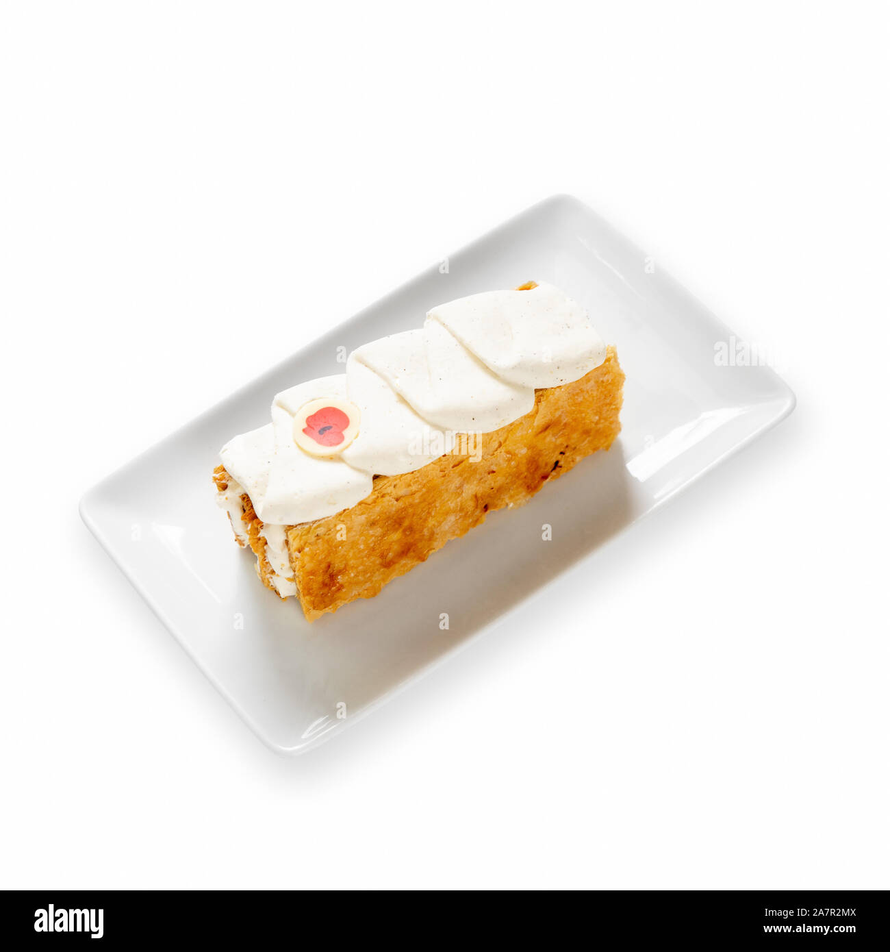 french dessert Eclair on white background Stock Photo - Alamy