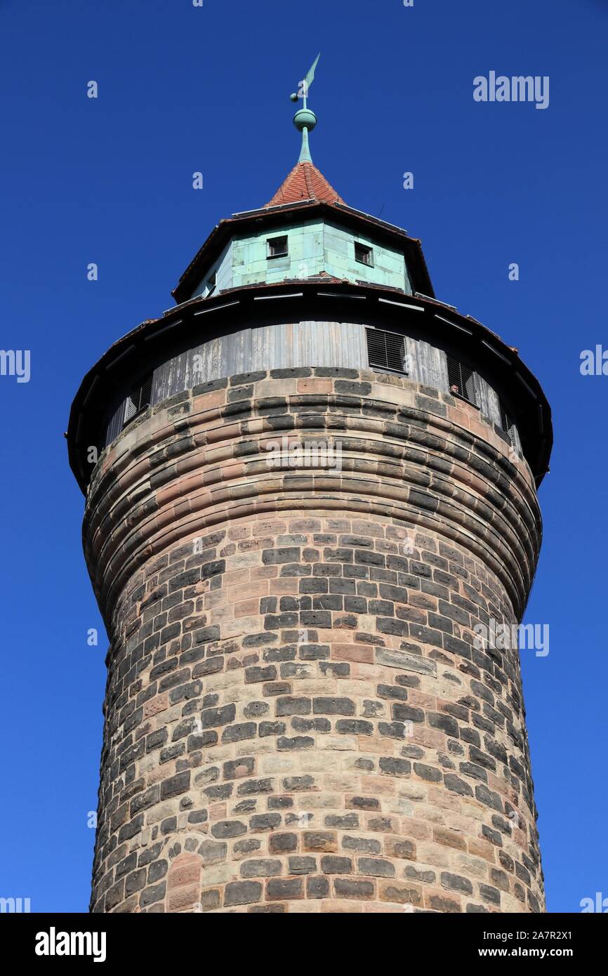 Nuremberg Imperial Castle - Sinwell Tower. Landmark of Nuremberg city ...