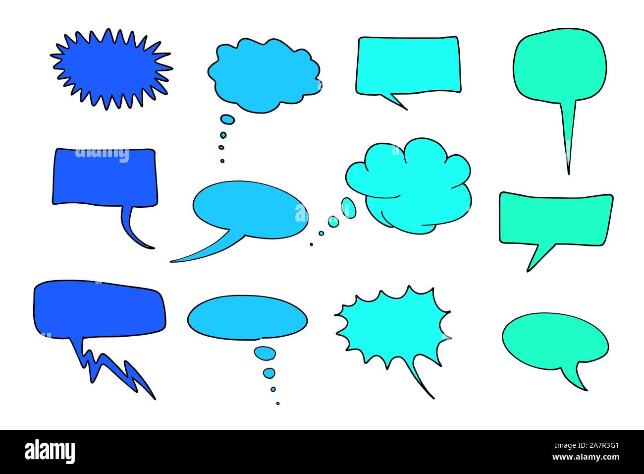 Thought bubble vector handwriting hi-res stock photography and images ...