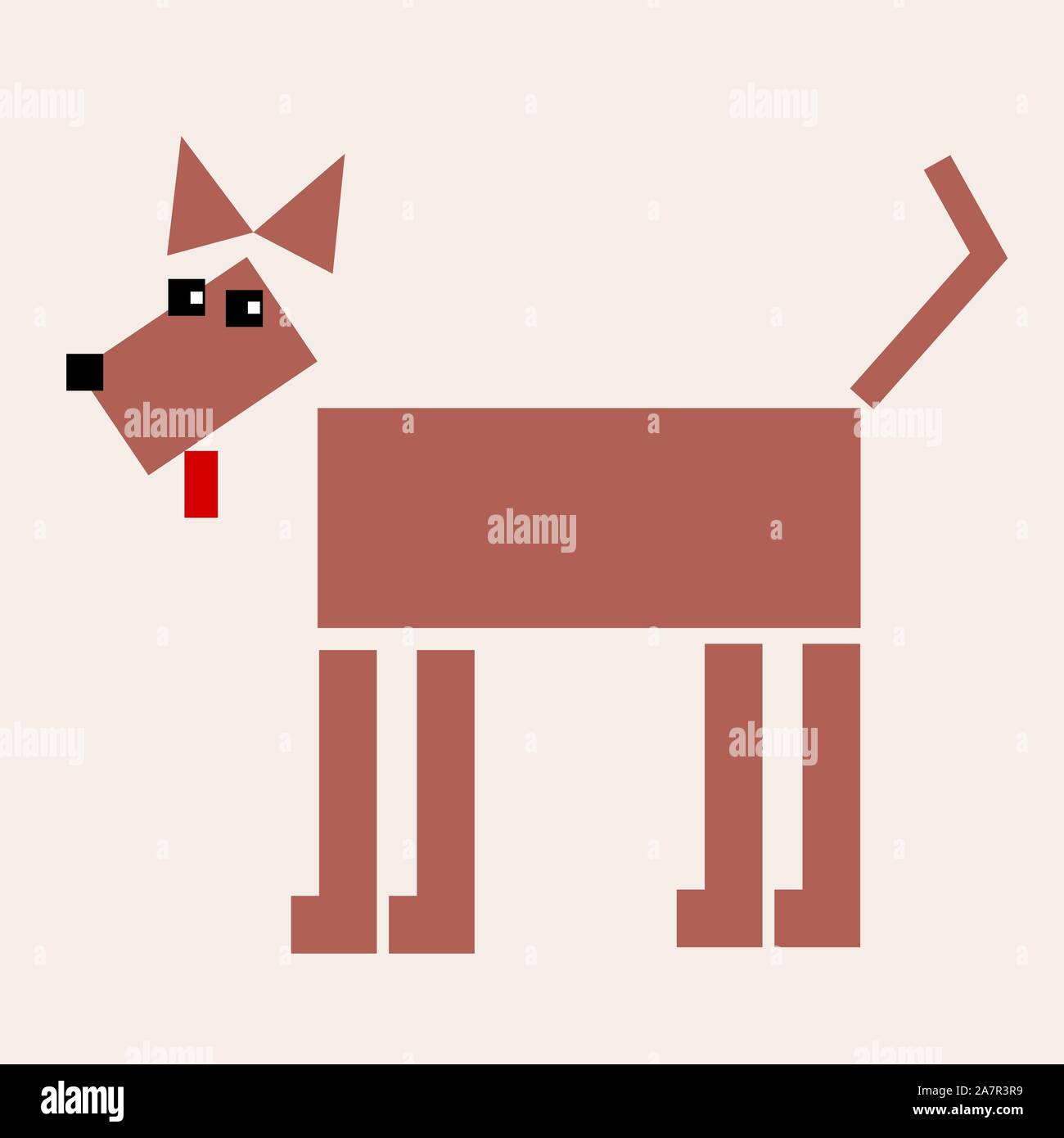 Dog vector - geometric animal design. Shepherd dog Stock Vector Image ...