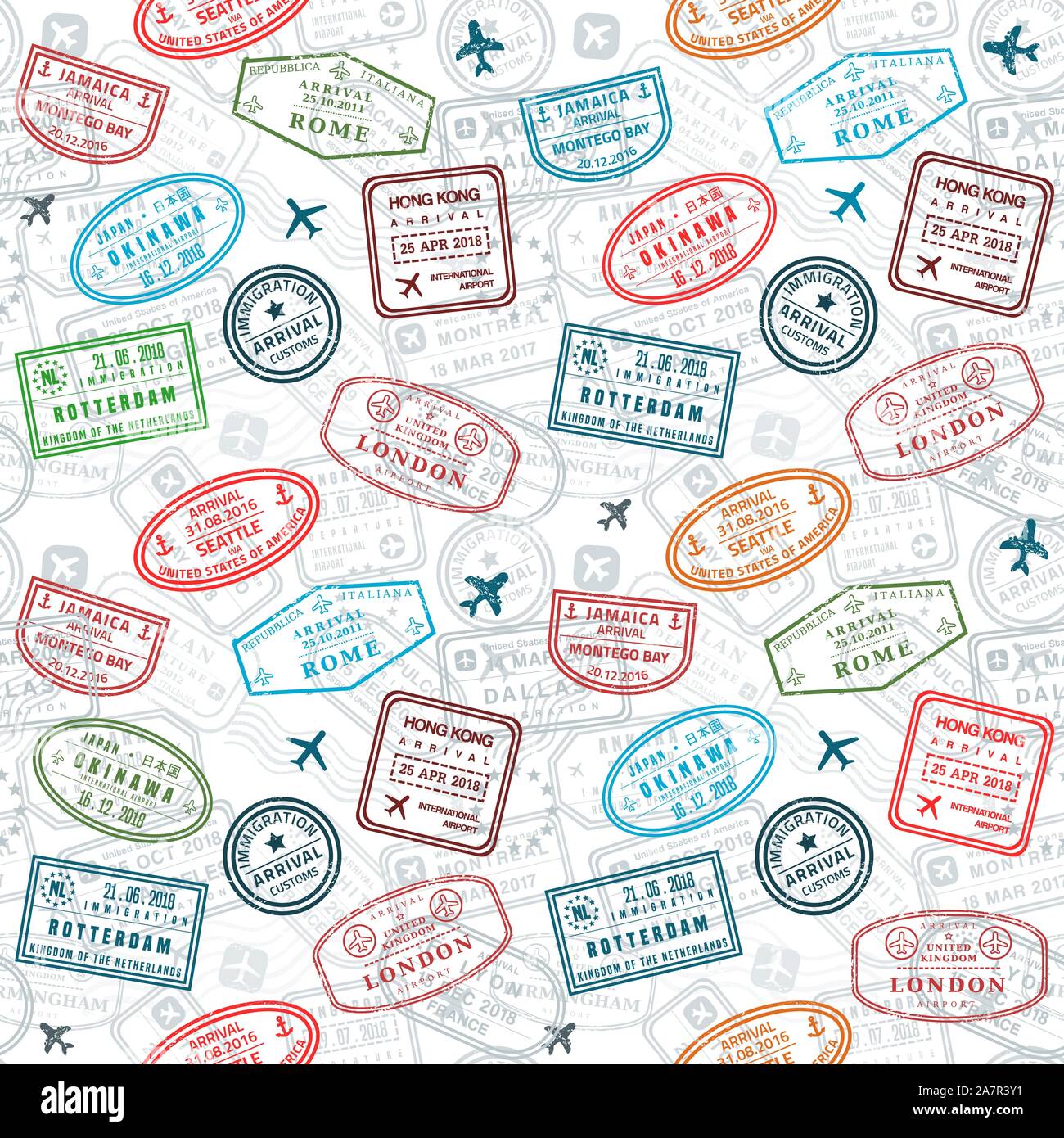 Uk passport stamp Stock Vector Images - Alamy