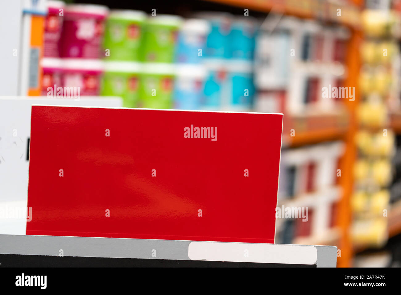 Blank standing sign for text message or mock up content in abstract ...