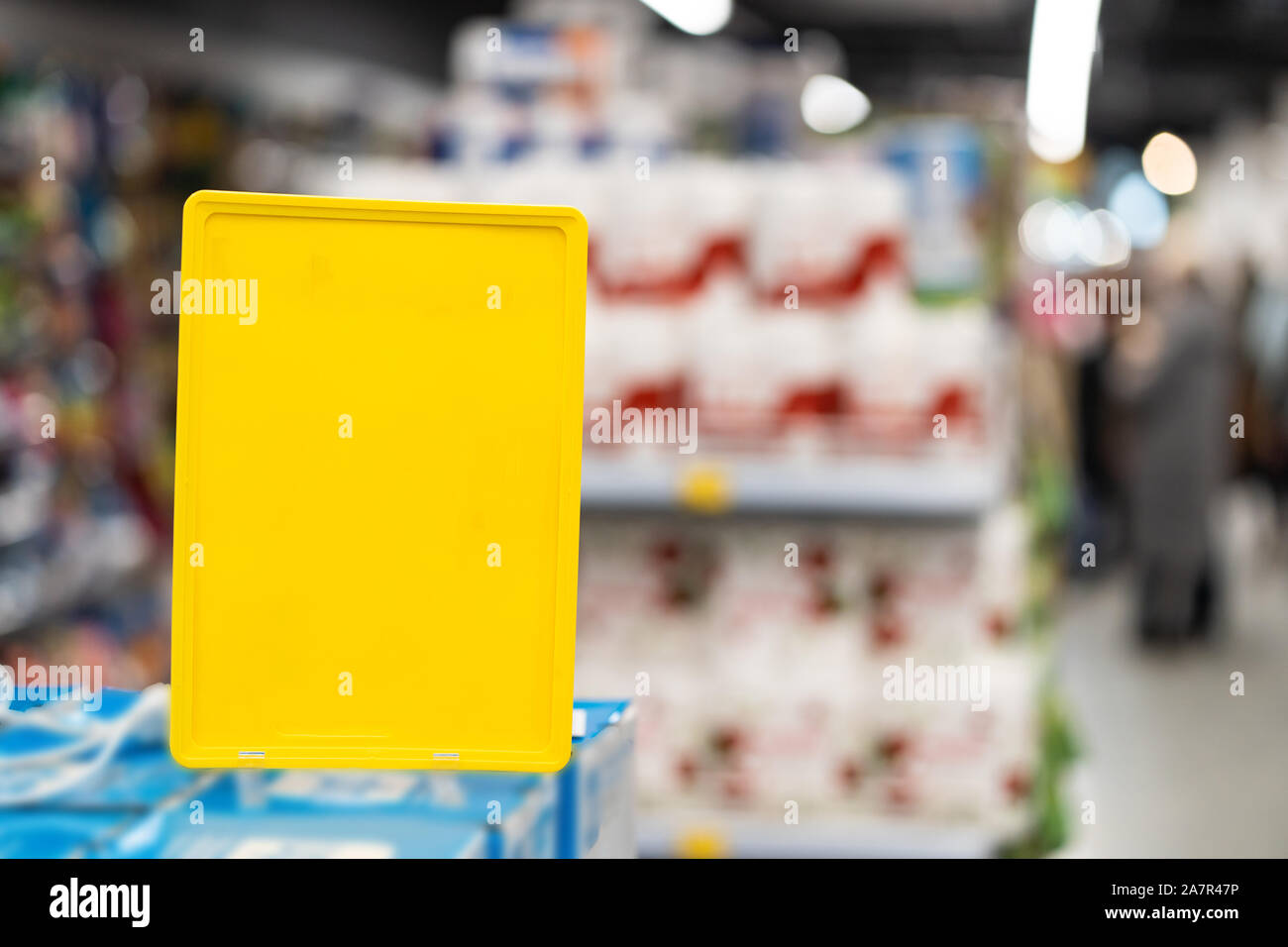 Blank standing sign for text message or mock up content in abstract ...