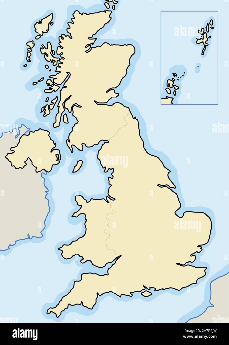 Map of the uk blank Stock Vector Images - Alamy