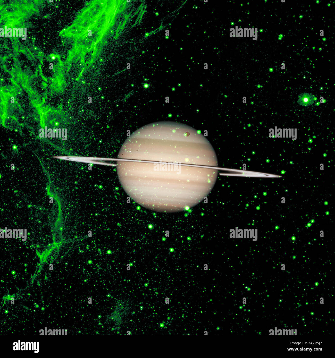 Saturn. Incredibly beautiful planets, galaxies, dark and cold beauty of ...