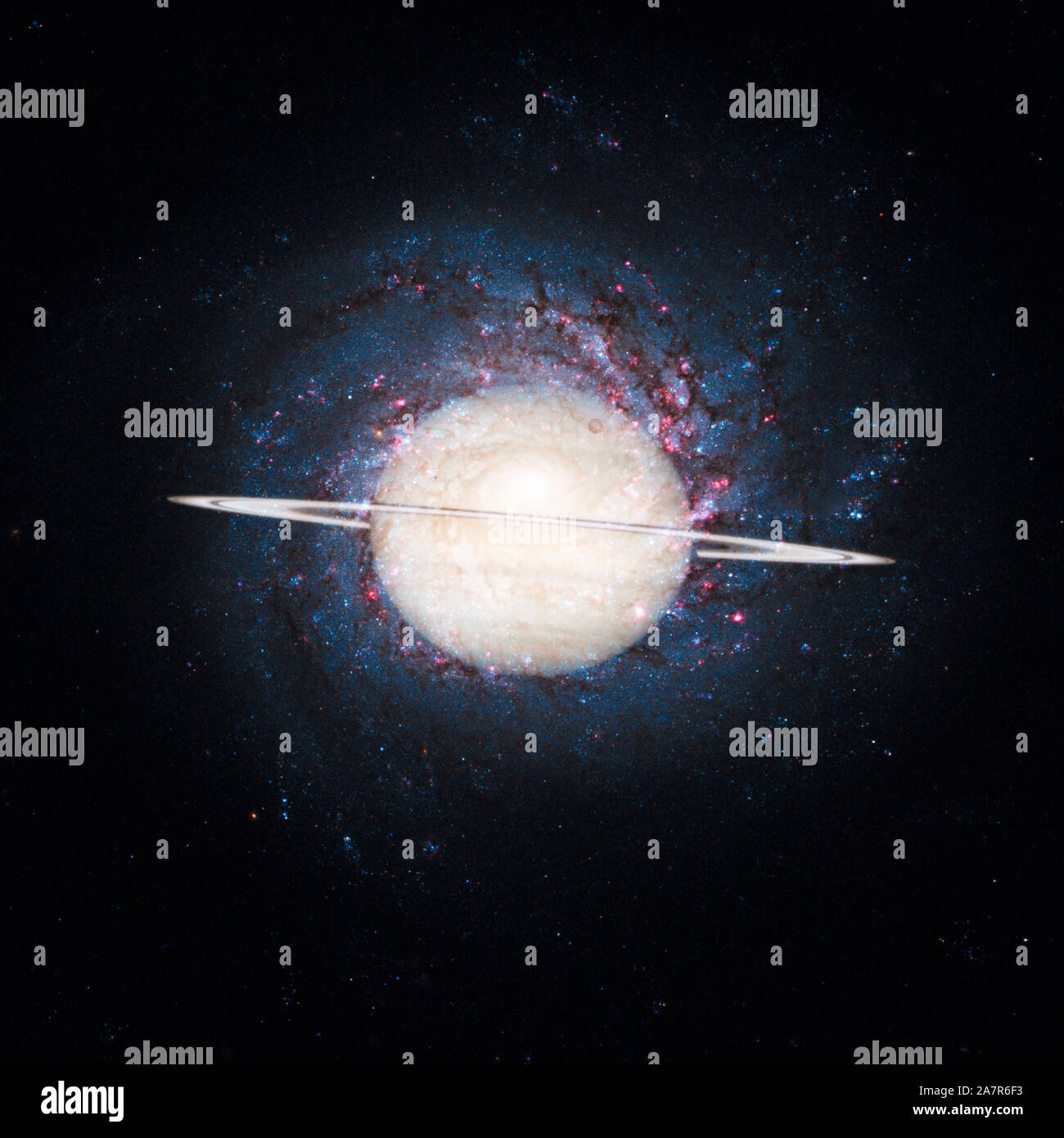 Saturn. Incredibly beautiful planets, galaxies, dark and cold beauty of ...