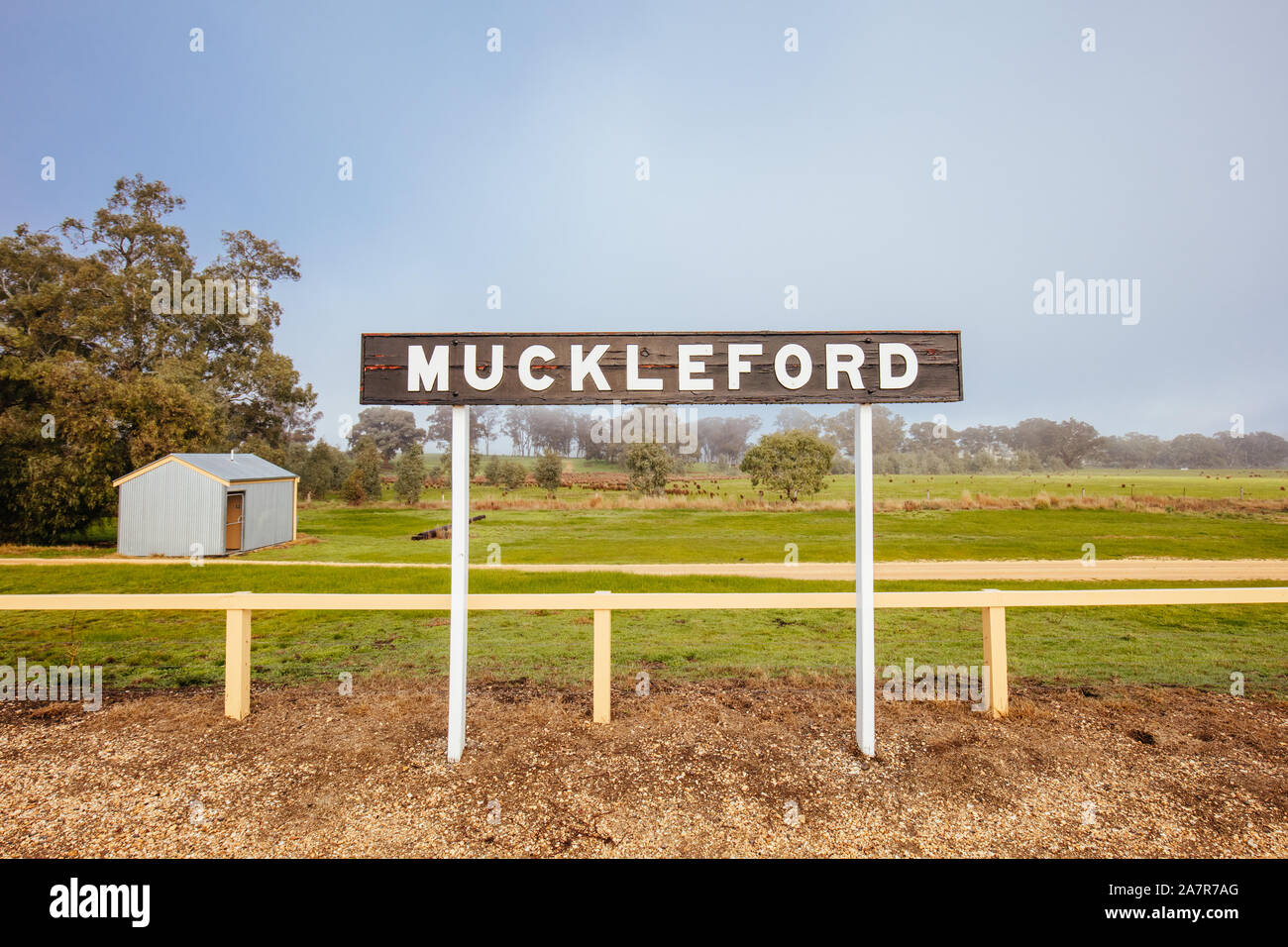 Muckleford Train Station Victoria Australia Stock Photo - Alamy