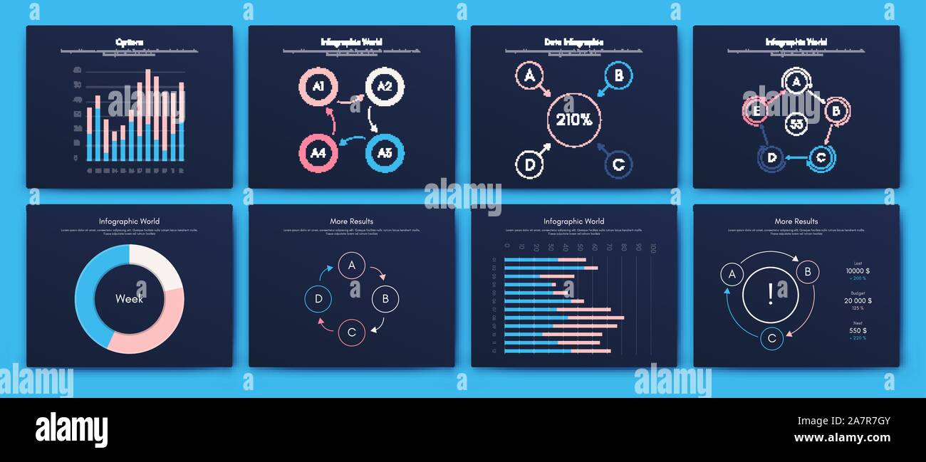 Infographic vector brochure elements for business illustration in ...