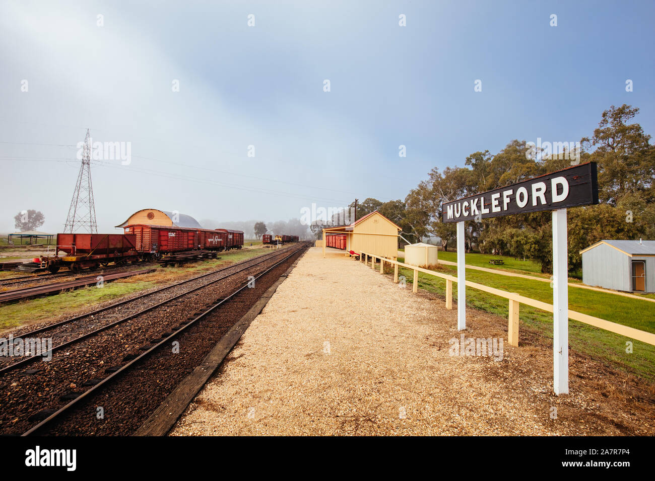 Muckleford Train Station Victoria Australia Stock Photo - Alamy