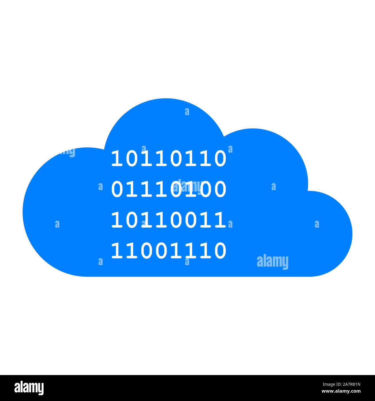 Binary code and cloud Stock Photo - Alamy