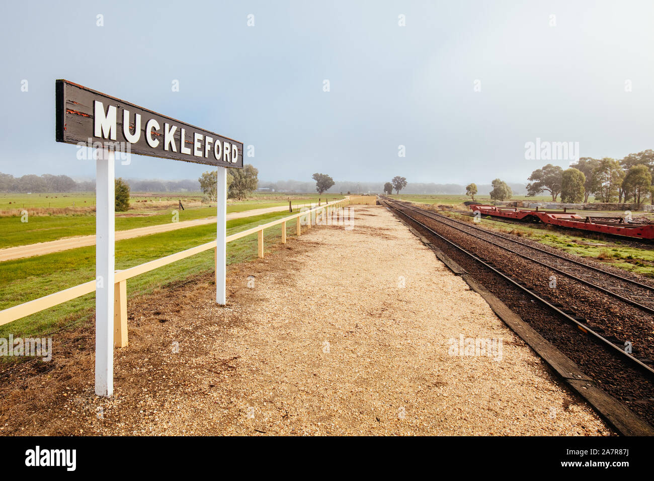 Muckleford Train Station Victoria Australia Stock Photo - Alamy
