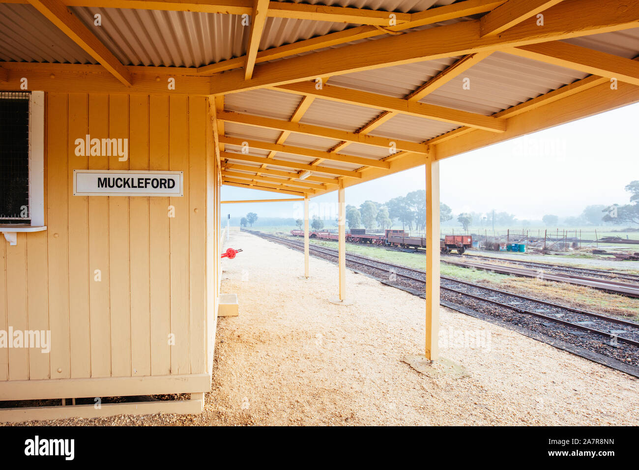 Muckleford Train Station Victoria Australia Stock Photo - Alamy