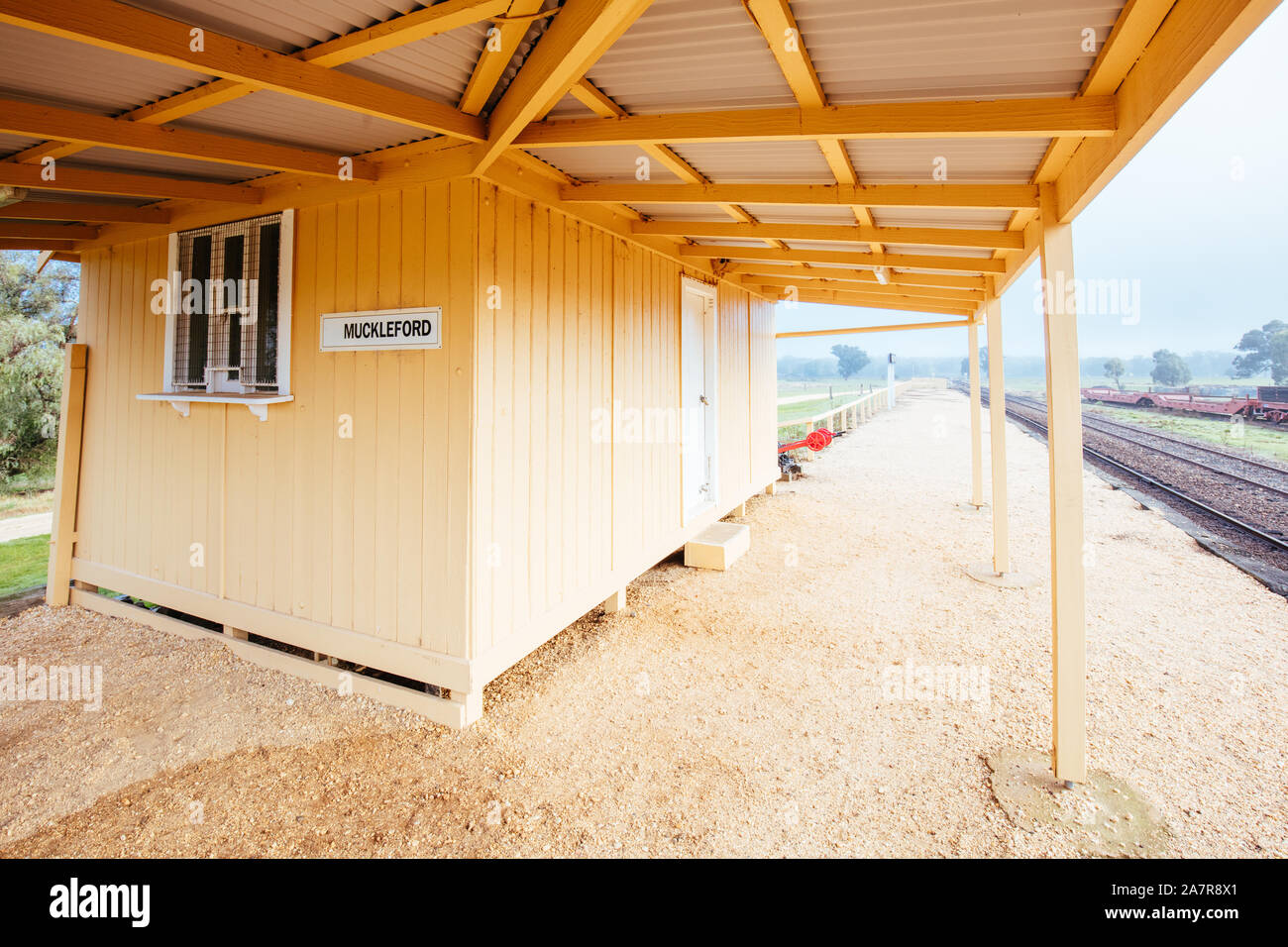 Muckleford Train Station Victoria Australia Stock Photo - Alamy