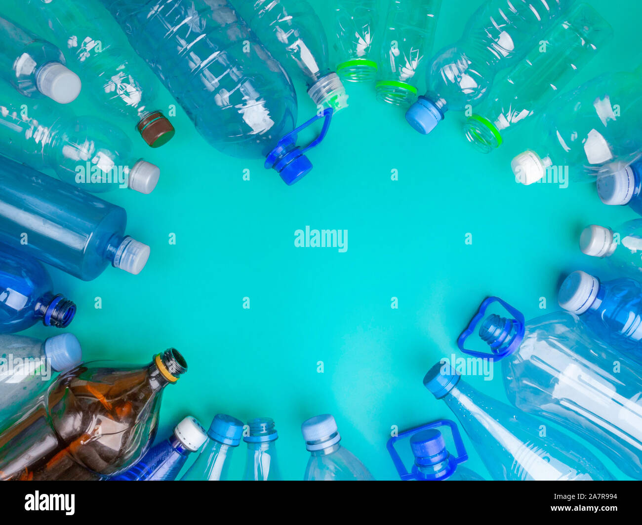 Plastic bottle waste background. No plastic concept Stock Photo - Alamy