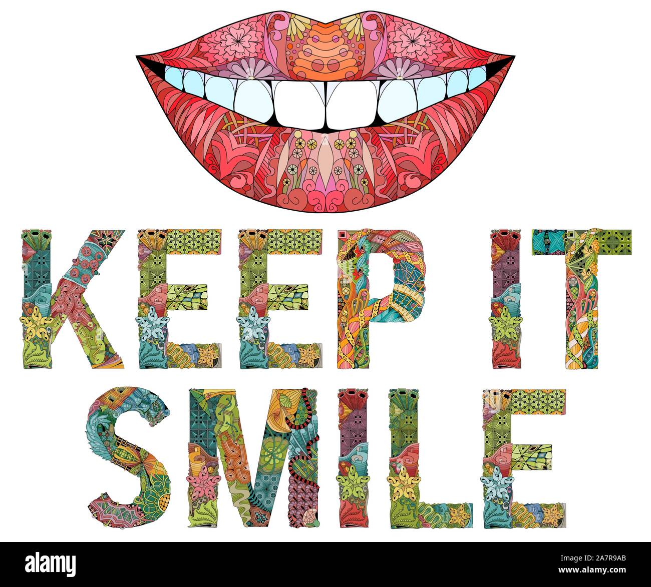 Smile Words Stock Vector Images - Alamy