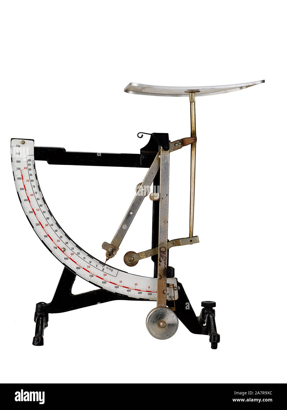 Old and rusty letters scale and measurement isolated on white Stock ...