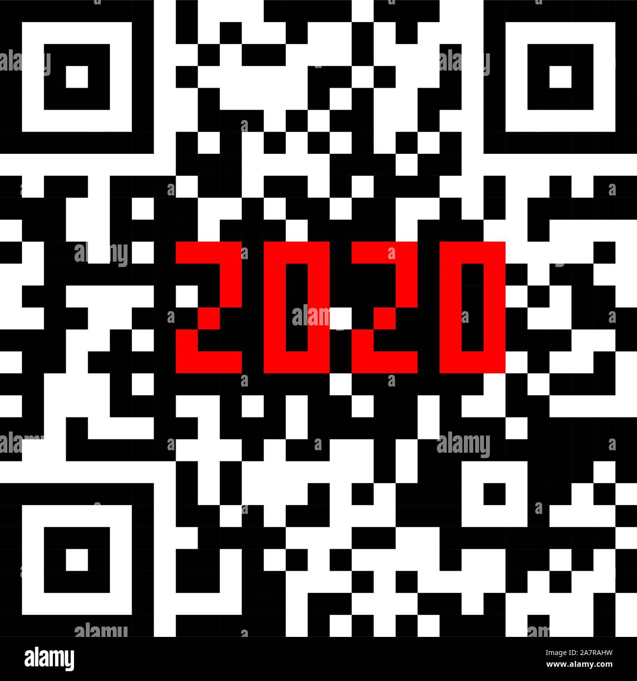 Modern technologies 2020 written inside a QR code Stock Vector Image ...