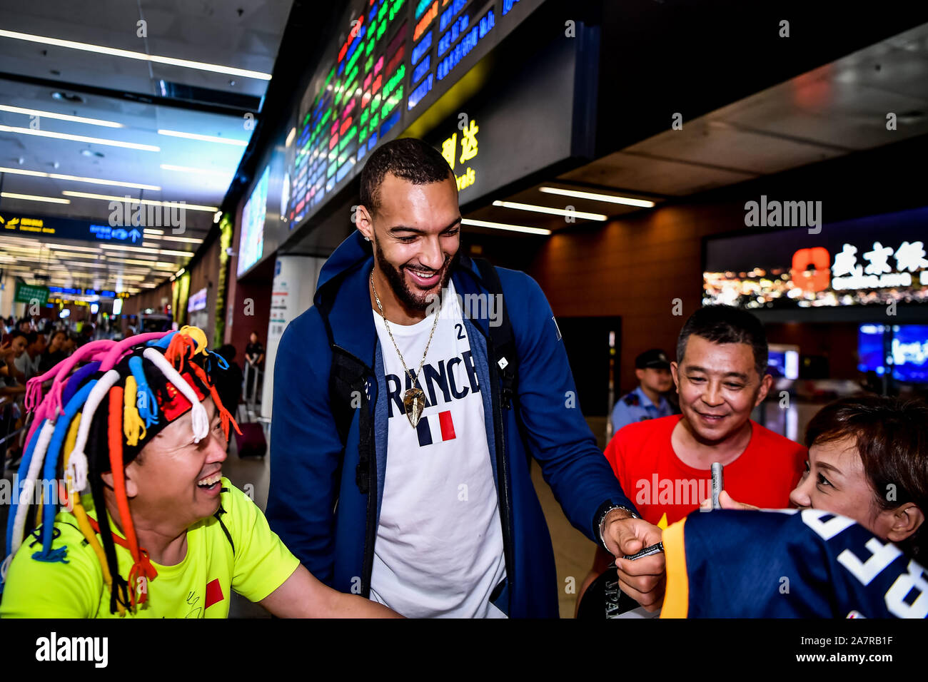 Rudy Gobert of France national basketball team arrives at the Shenyang ...