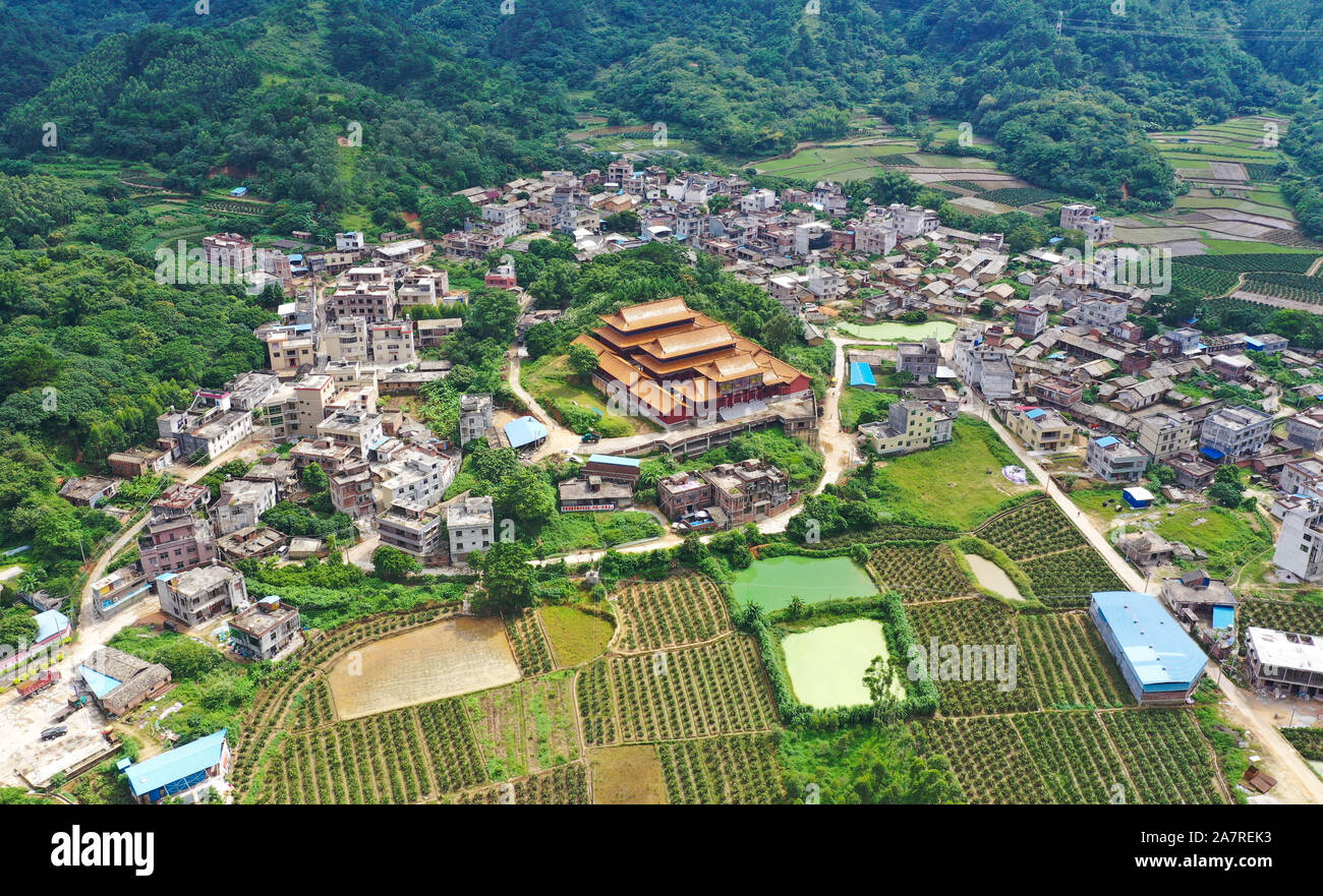 Aerial view of a replica of "Forbidden City", which is the ancestral ...
