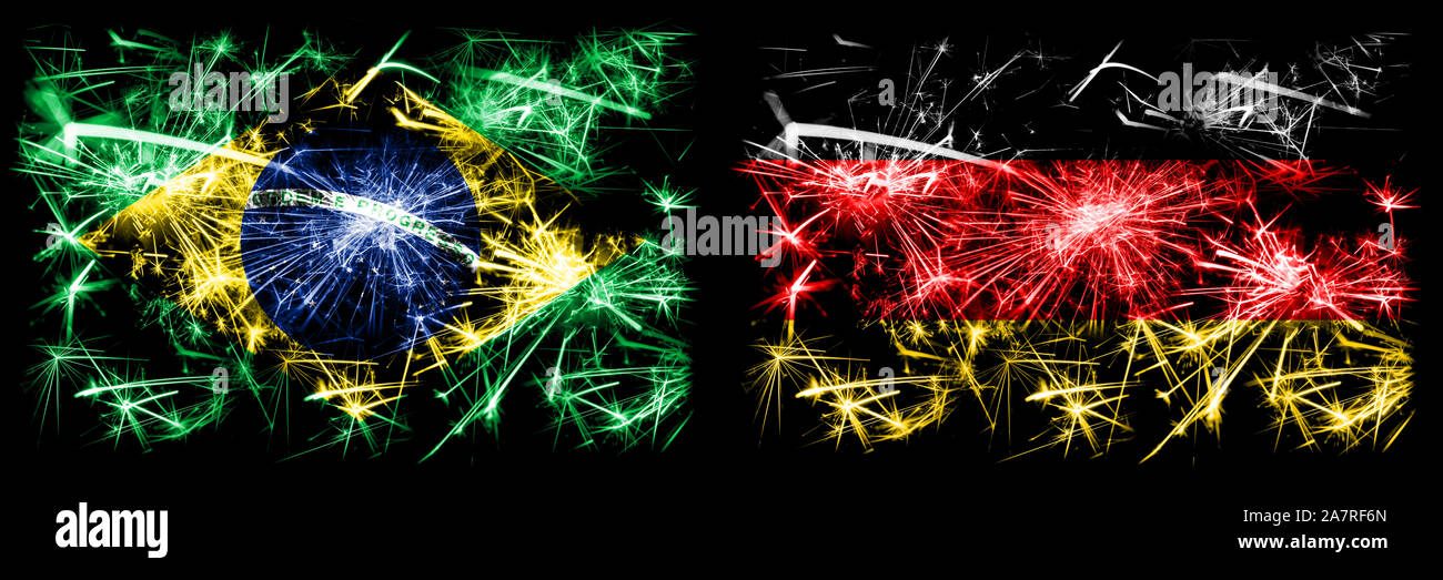 Brazil, Brazilian vs Germany, German New Year celebration sparkling ...