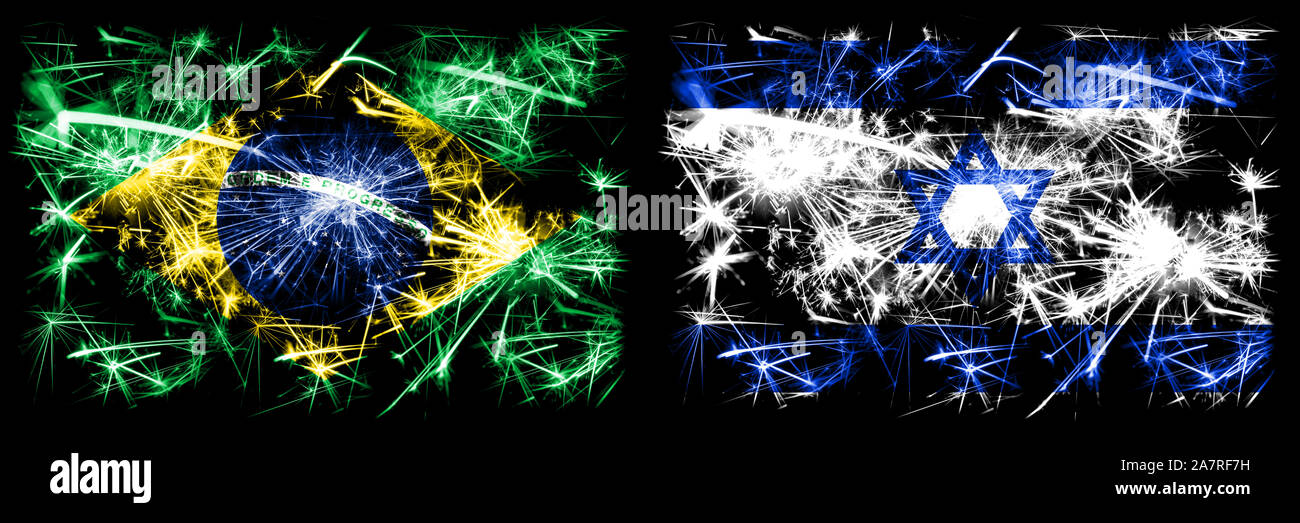 Brazil, Brazilian vs Israel, Israeli New Year celebration sparkling ...