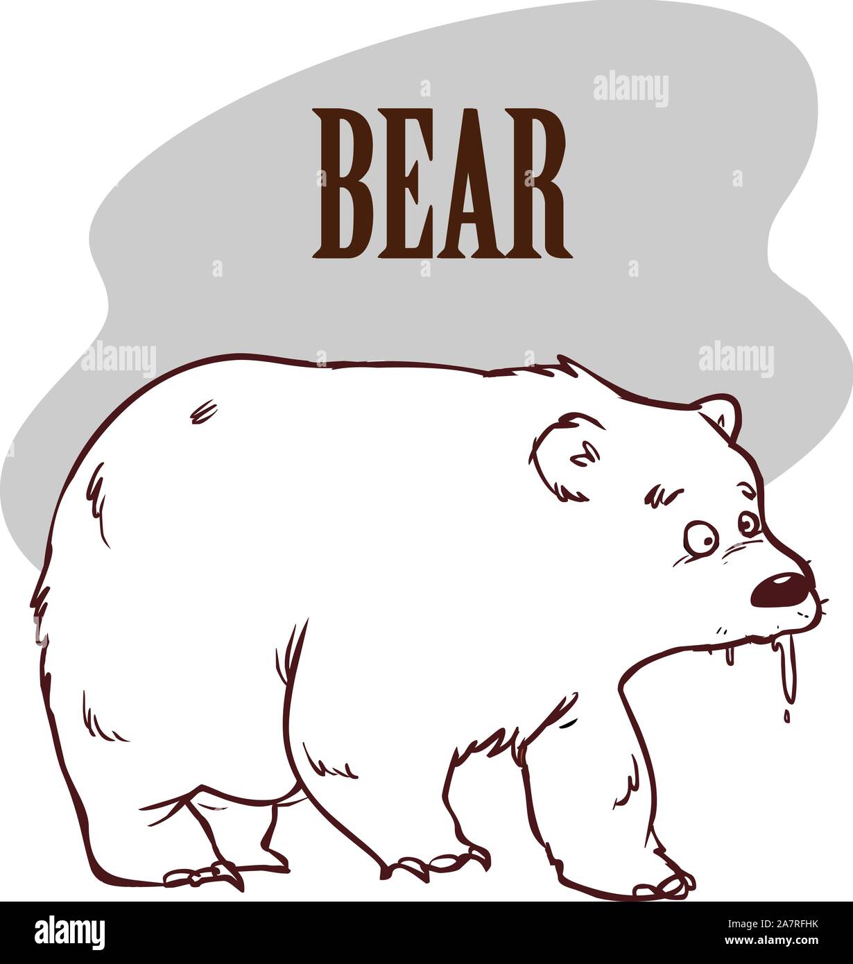 Funny cartoon bear stock illustration Stock Vector Image & Art - Alamy