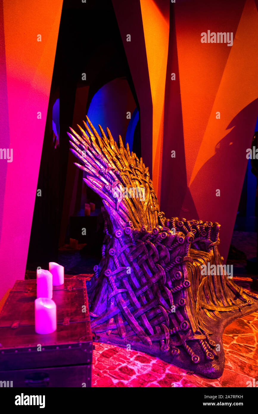 Inside view of the exhibition hall of Alibaba at 2019 World Artificial ...