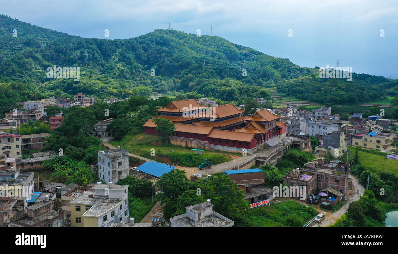 Aerial view of a replica of "Forbidden City", which is the ancestral ...