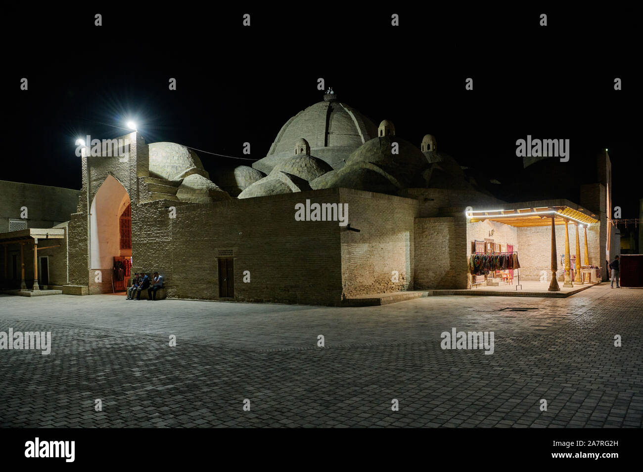 night shot of illuminated Toki Sargaron, Ancient Trading Dome in ...