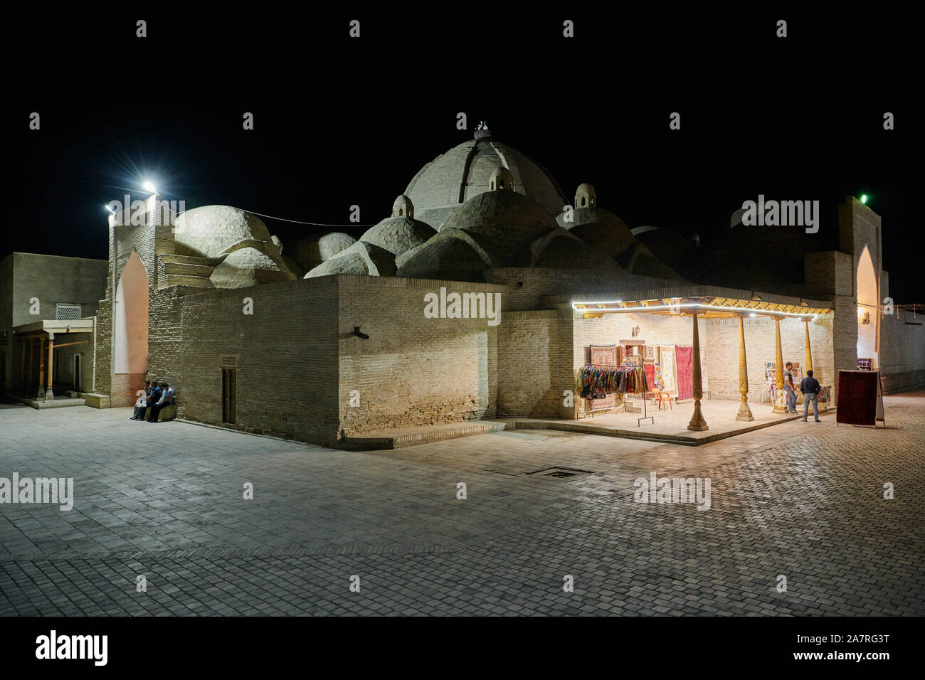 night shot of illuminated Toki Sargaron, Ancient Trading Dome in ...