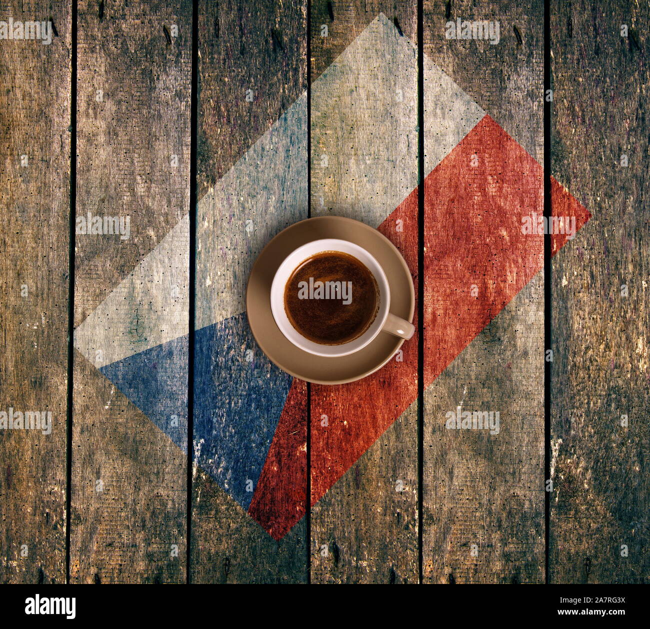 Cup of coffee with the flag Stock Photo - Alamy