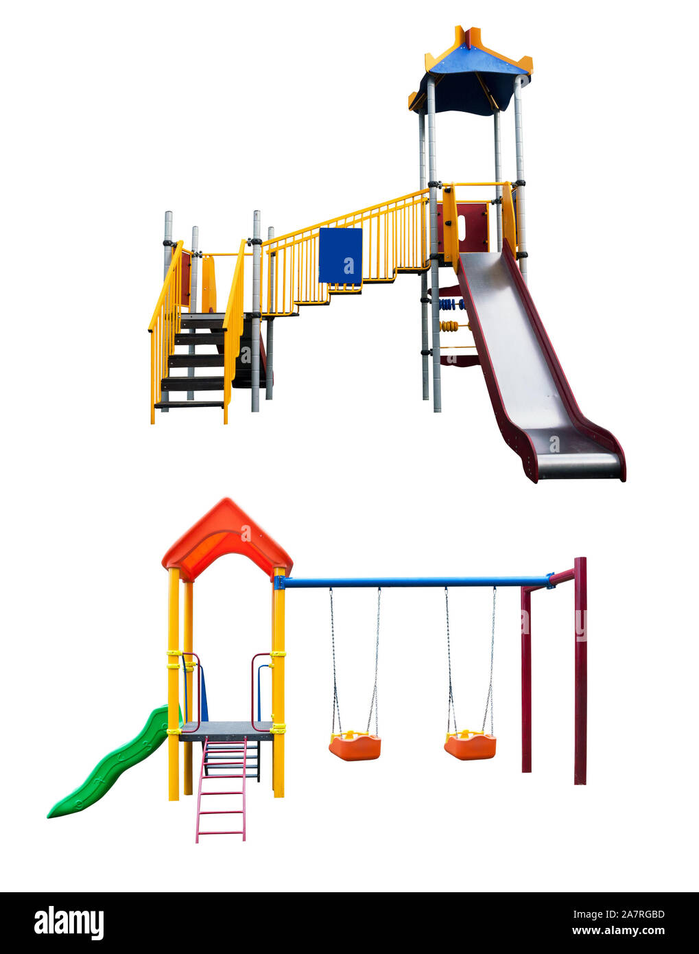 Children playground isolated on white Stock Photo - Alamy