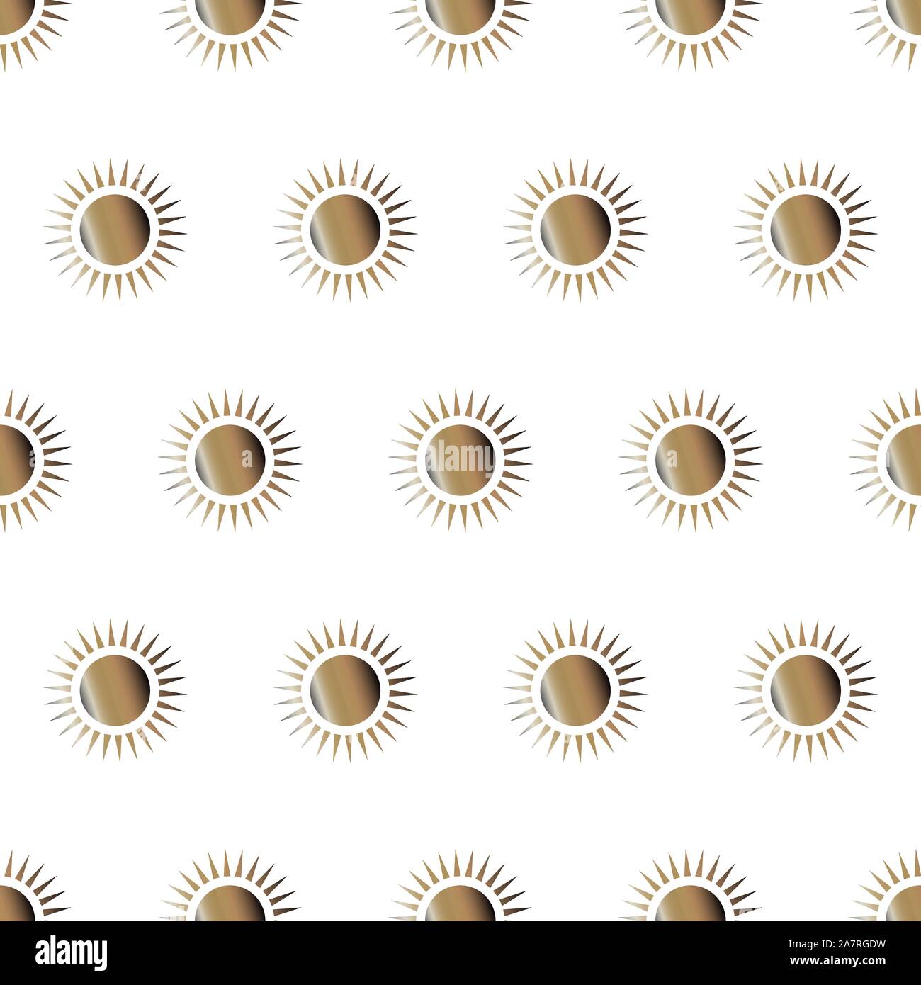 Cute Golden sun seamless pattern. Vector Illustration Stock Vector ...