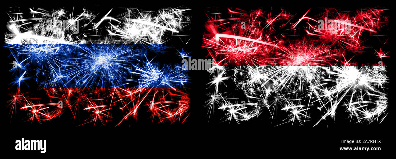 Russia, Russian vs Monaco, Monacan New Year celebration sparkling ...