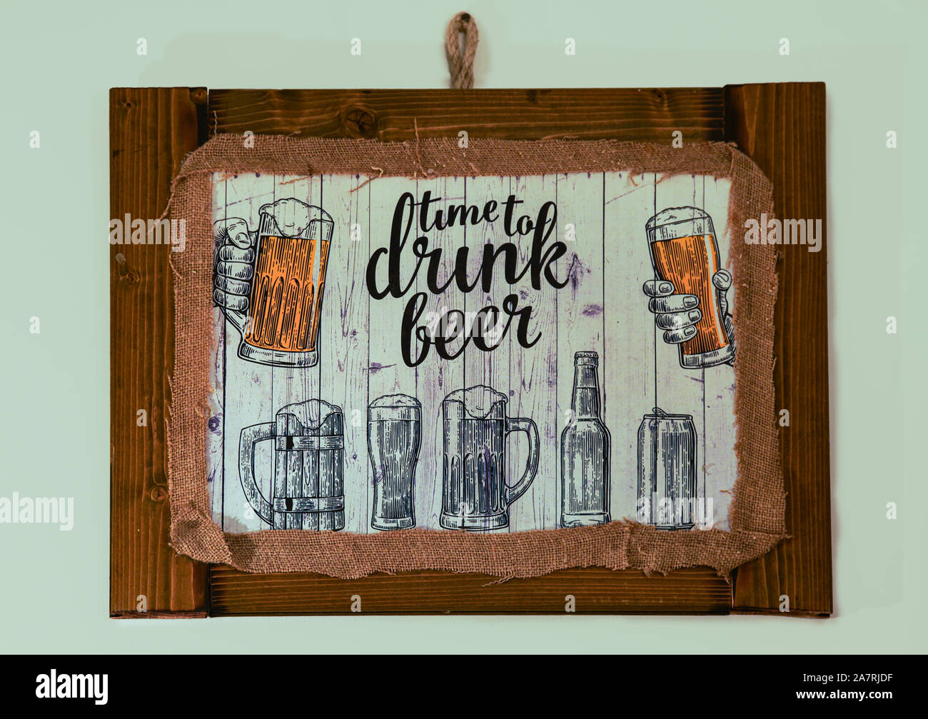 frame, time to drink beer Stock Photo - Alamy