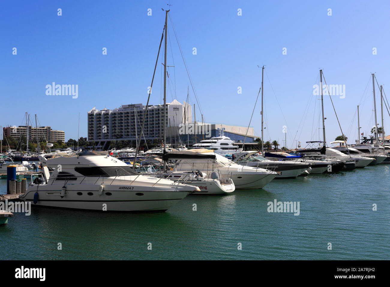Pleasure boats in Vilamoura Marina, Algarve, Portugal, Europe Stock ...