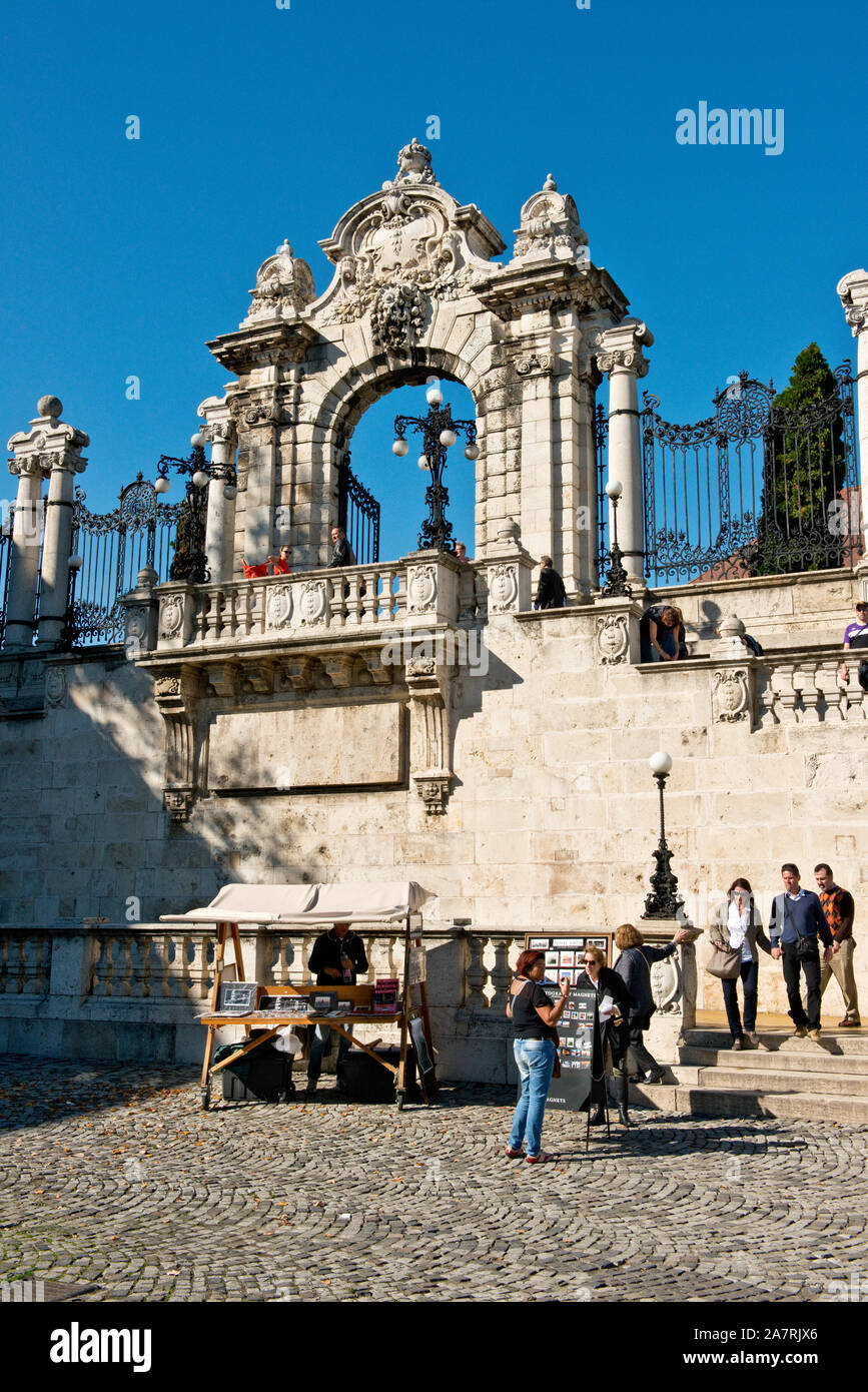 Ornamental gateway from Habsburg Steps to The Royal Palace of Buda ...