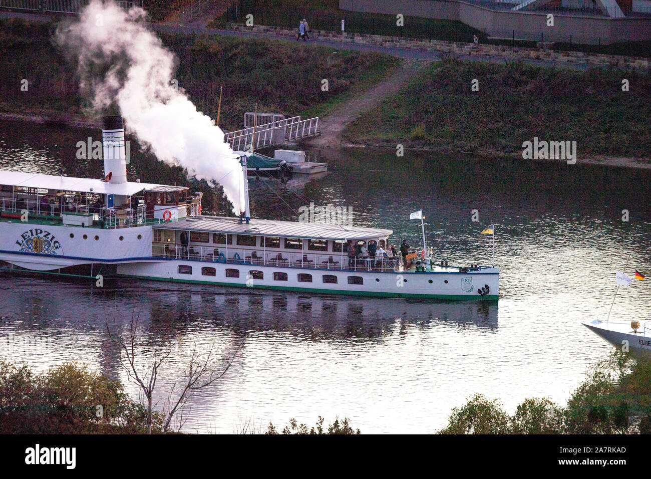 Dresden, Germany. 16th Oct, 2019. The historic paddle-wheel steamer ...