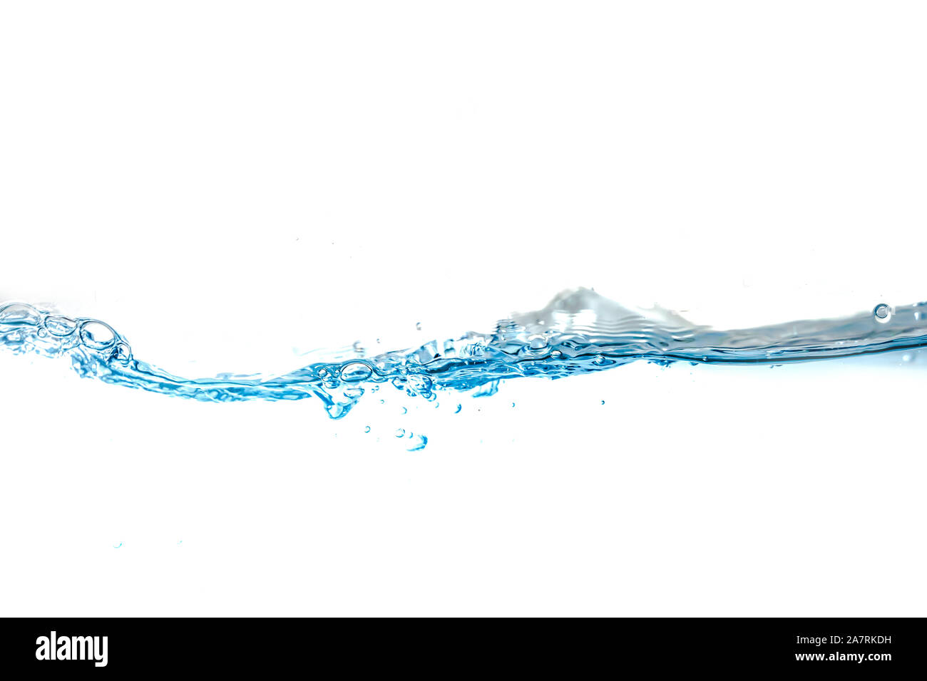 Clear water waves. Water blue wave splash isolated on white background ...