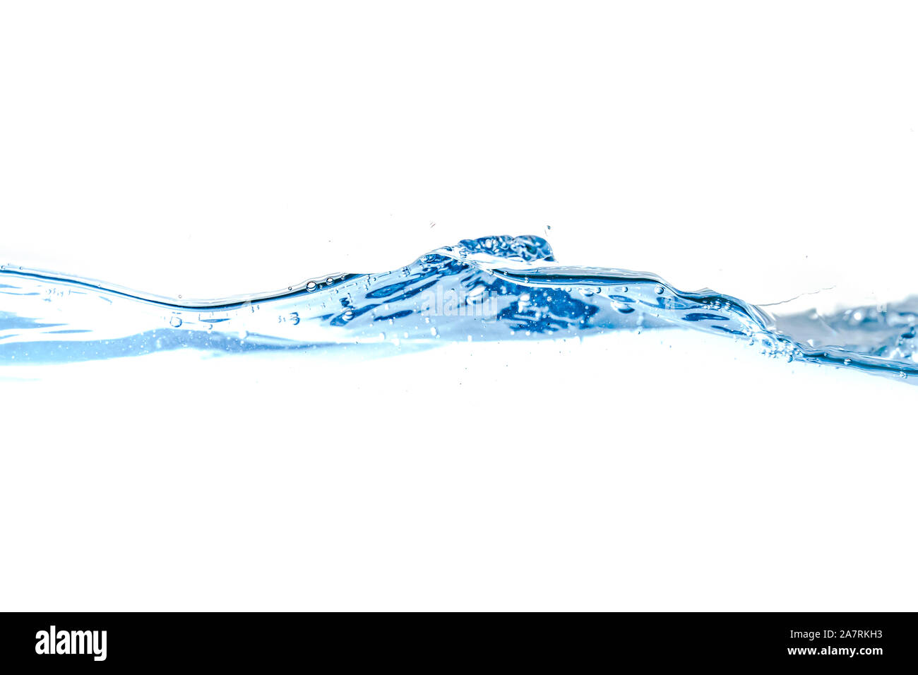 Clear water waves. Water blue wave splash isolated on white background ...