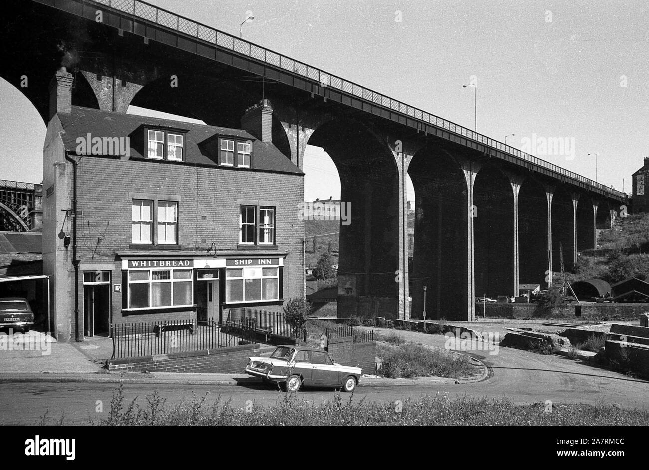 The Ship Inn, under Byker Bridge, Newcastle, c.1973 Stock Photo - Alamy