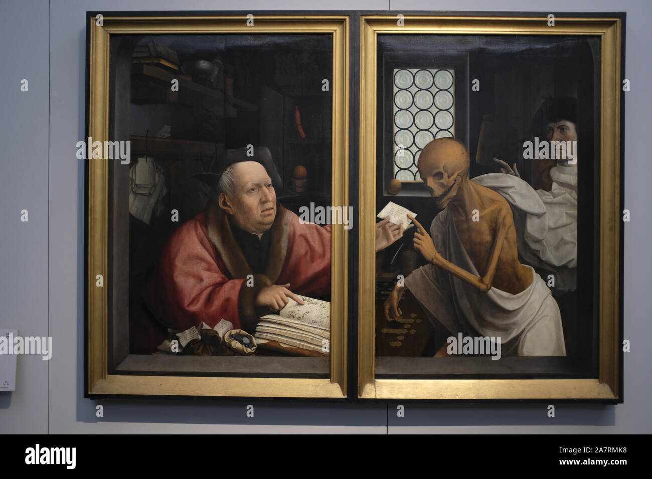 Jan Provoost painting in the Groeningemuseum in Bruges, Belgium. Death ...