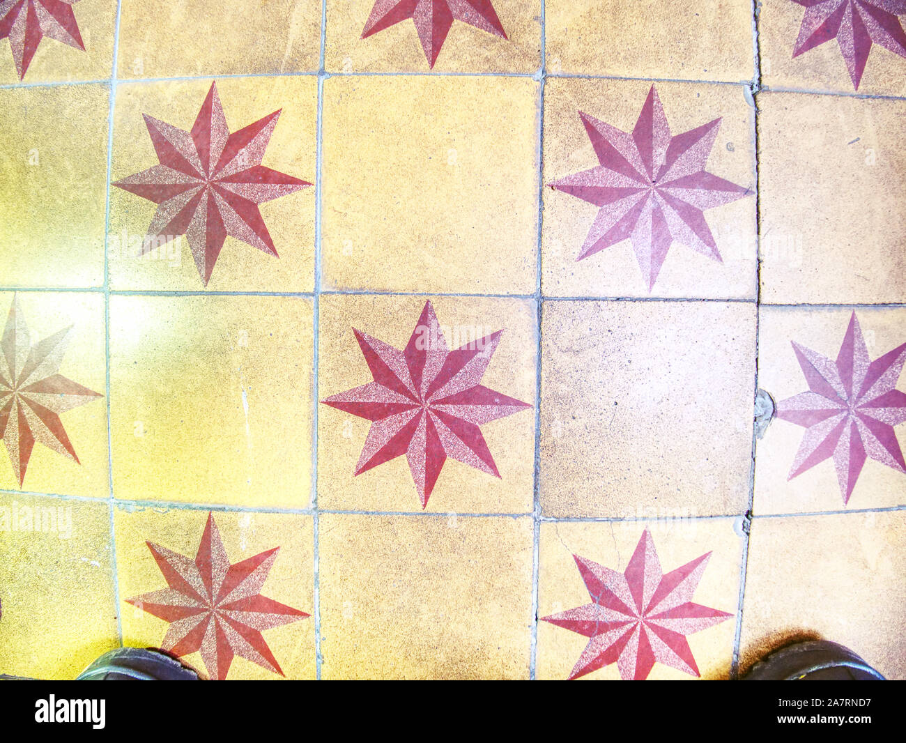 Detail of tile pattern with stars hi-res stock photography and images ...