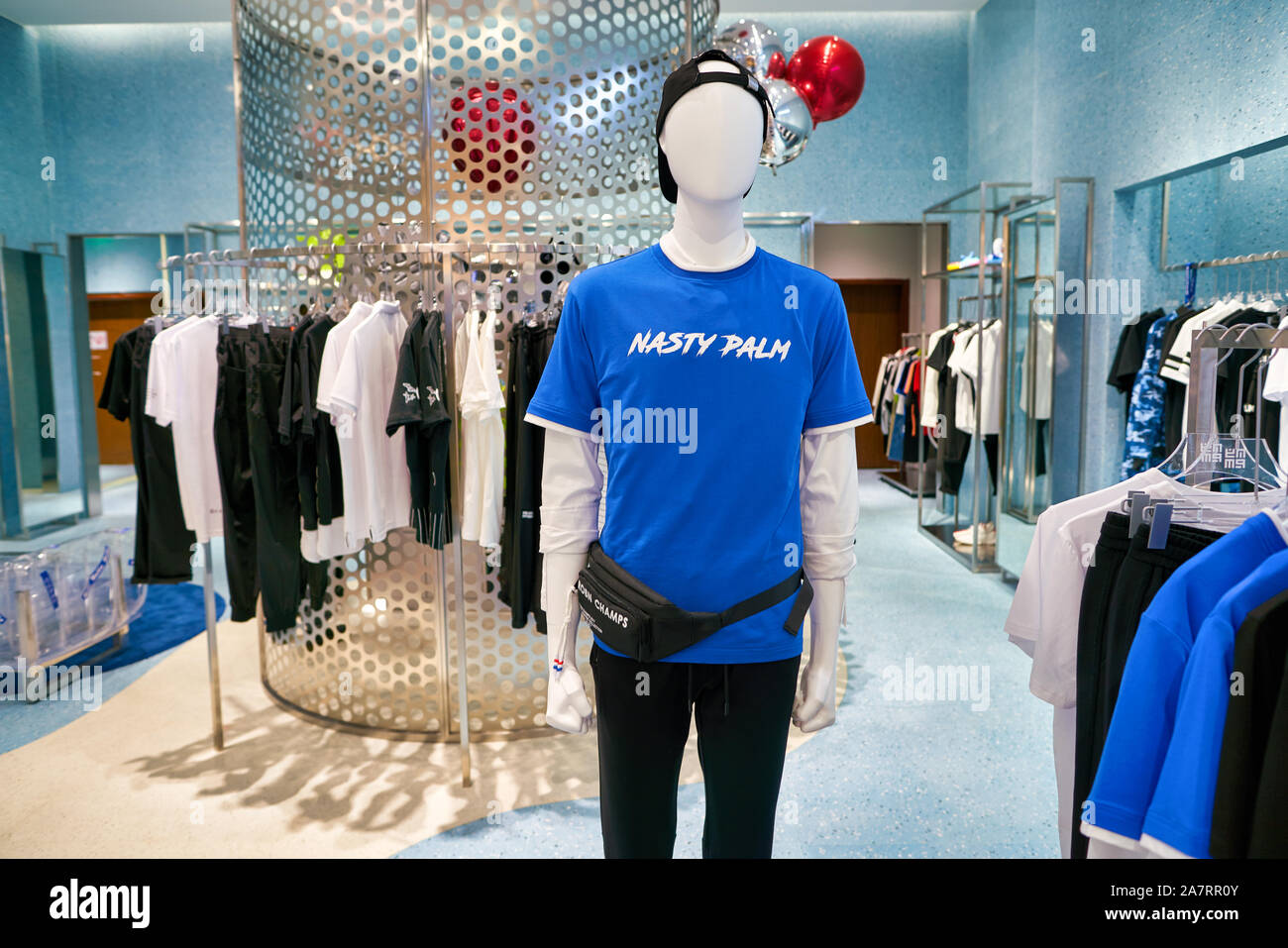 SHENZHEN, CHINA - CIRCA APRIL, 2019: interior shot of Nasty Palm ...